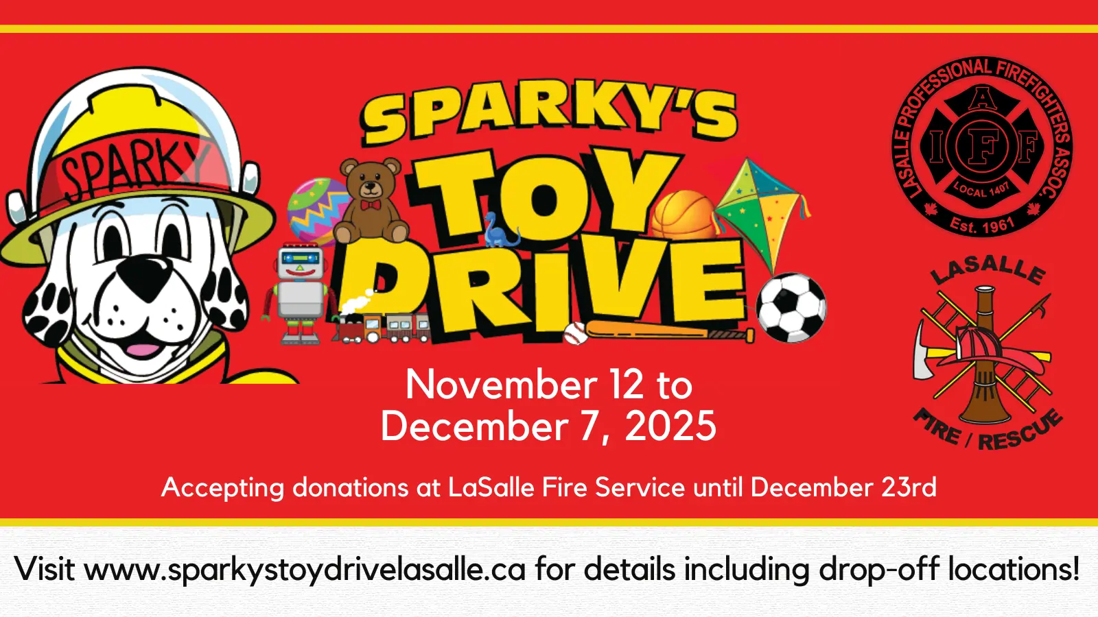 Sparky's Toy Drive in LaSalle 2025 | Town of LaSalle